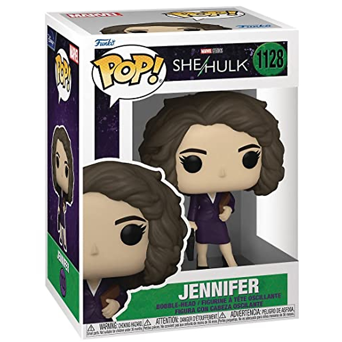 POP Marvel: [She Hulk] Attorney at Law - Jennifer Funko Vinyl Figure (Bundled with Compatible Box Protector Case), Multicolor, 3.75 inches
