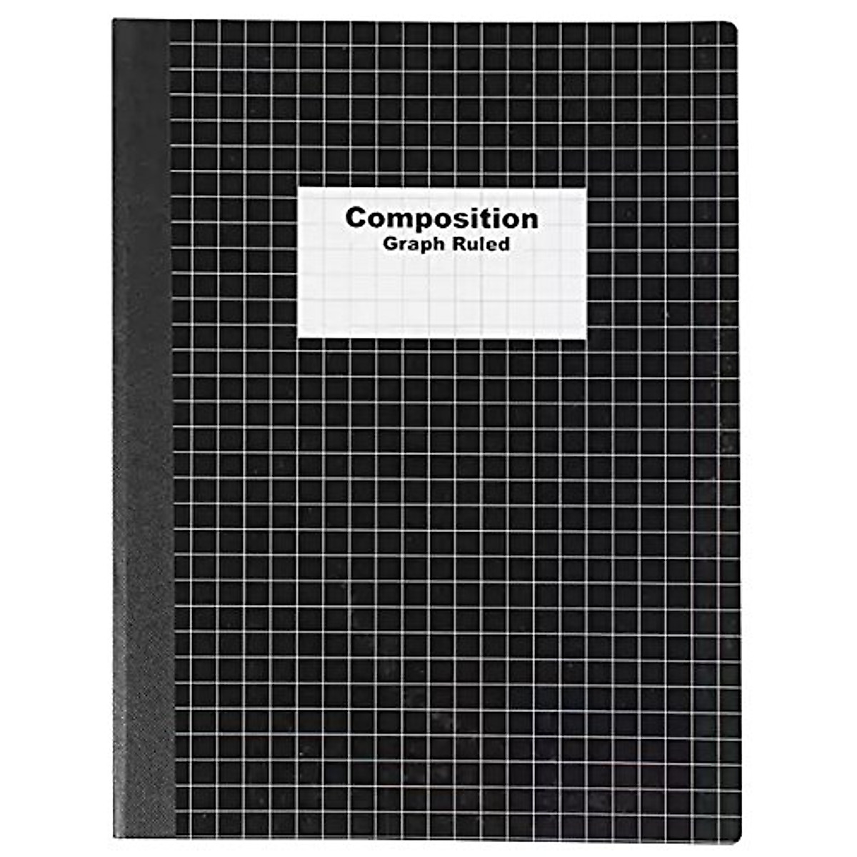 1InTheOffice Graph Composition Notebook, 9.75" x 7.5" Graph Paper Notebook, Black "2 Pack"