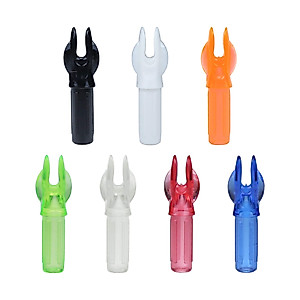 Zhan Yi Arrow Knocks 6.2MM(0.244-0.246”) 60 Pack Accessories Insert Nocks for Archery Standard Size Arrows(Clear Blue)