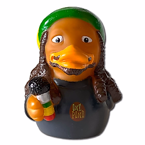 CelebriDucks - One Pond Rasta - Floating Rubber Ducks - Collectible Bath Toy Gift for Kids & Adults of All Ages
