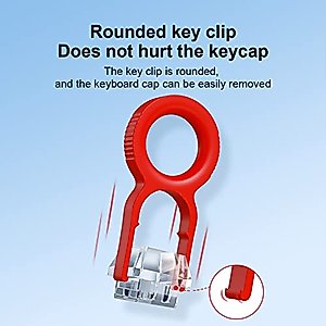 Hagibis Keycap Puller for Mechanical Keyboard, 3 Pcs Tricolor Rounded Keycap Remover Tool Computer Cleaning Kit for Gaming Keyboard, PC