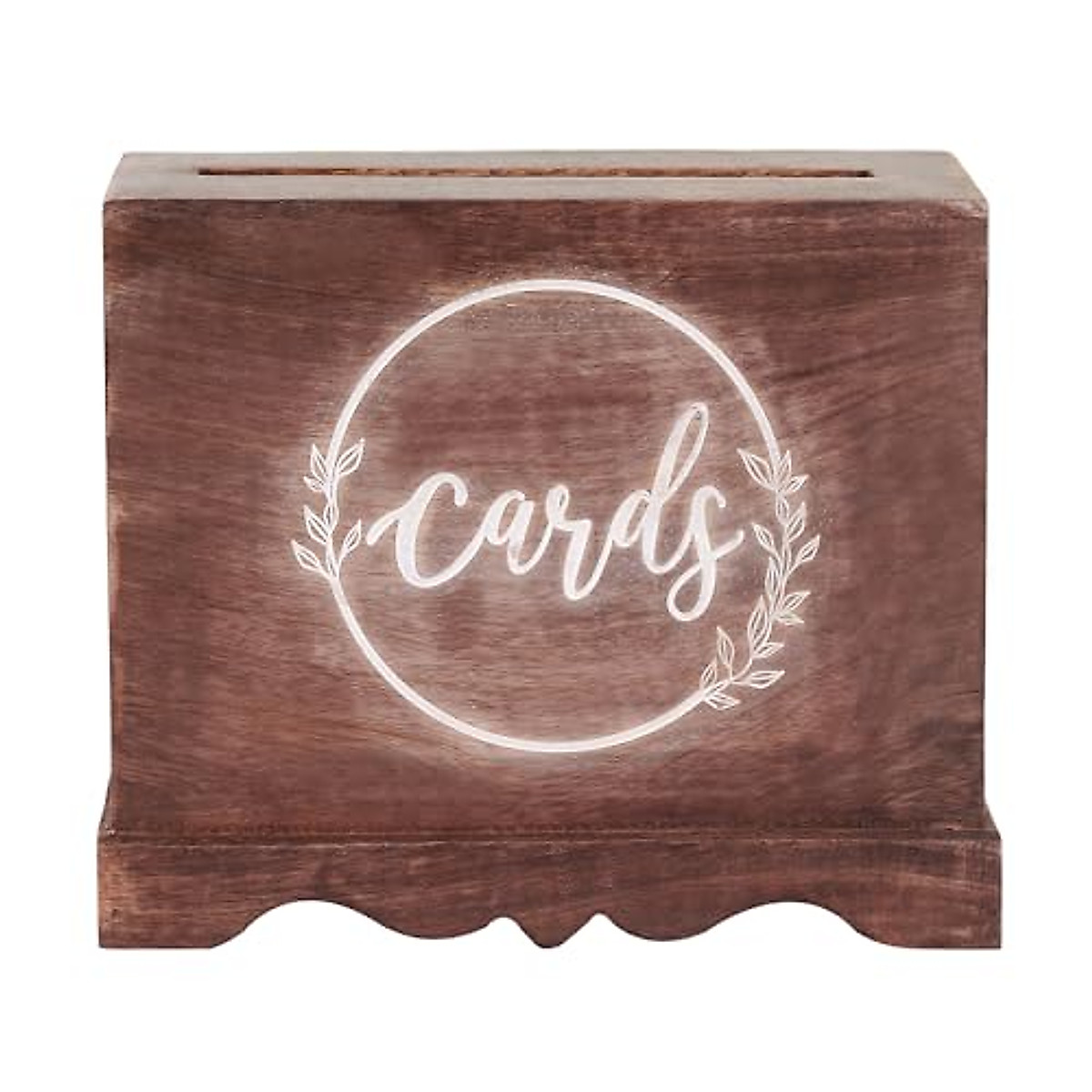 Eximious India Wedding Card Box with Card Slit and Lock 12"X10"X4.5"- Gift Wishing Well Card Box for Weddings, Receptions, Birthdays, Graduations, Baby Showers, Honeymoon Funds KHNDCNC (Walnut)