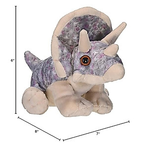 Wild Republic 10893 Triceratops Plush, Dinosaur Stuffed Animal, Gifts for Kids, Cuddlekins 8"