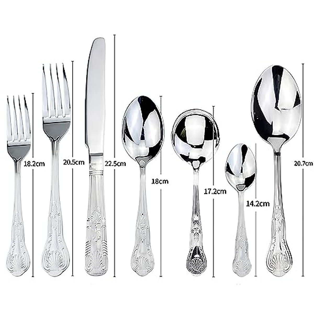 Silverware Set Cutlery Utensil Stainless Steel Flatware Luxury Home Restaurant Small Business,Mirror Finish Tableware 20 Piece Service for 4