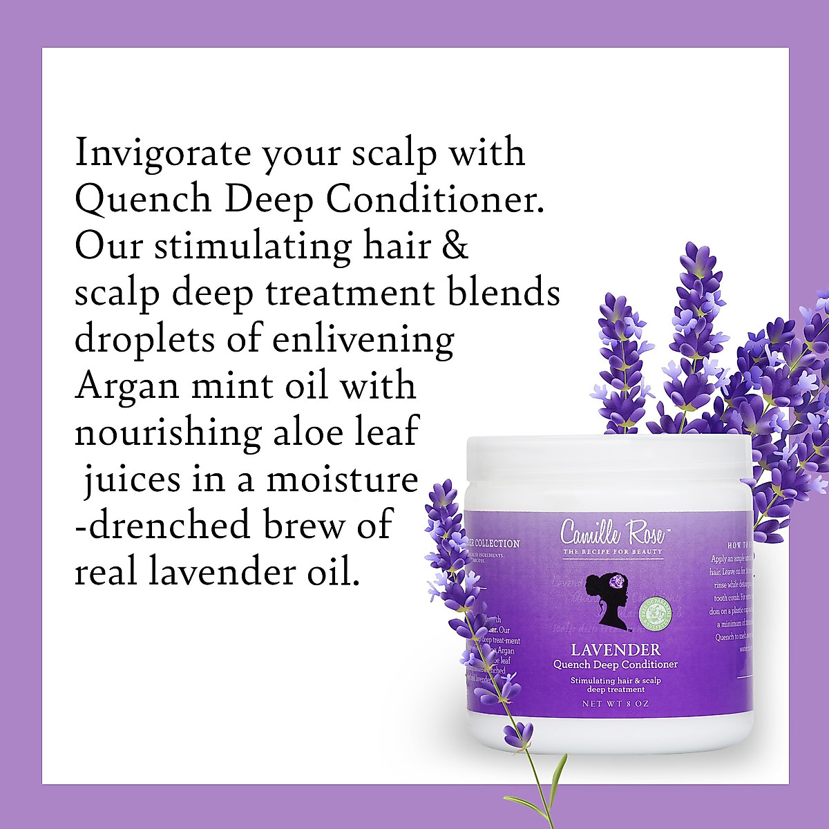 Camille Rose Lavender Quench Deep Conditioner, 8 oz