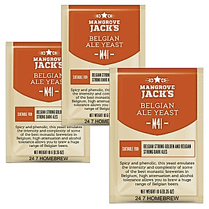 3X Mangrove Jack Yeast Belgian Ale M41 Craft Series Yeast 10g treats 23L