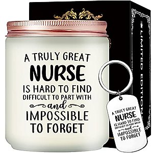 Maybeone Nurse Appreciation Gifts - A Truly Great Nurse is Hard to Find - Lavender Scented Candle Gift - Graduation, Retirement, Christmas, Birthday Gifts for Nurse - Thank You Gifts for Nurse