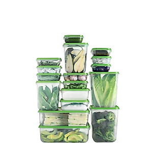 IKEA PRUTA Standard Durable Plastic Storage Food Containers of 17 Pieces For Fridge & Freezer