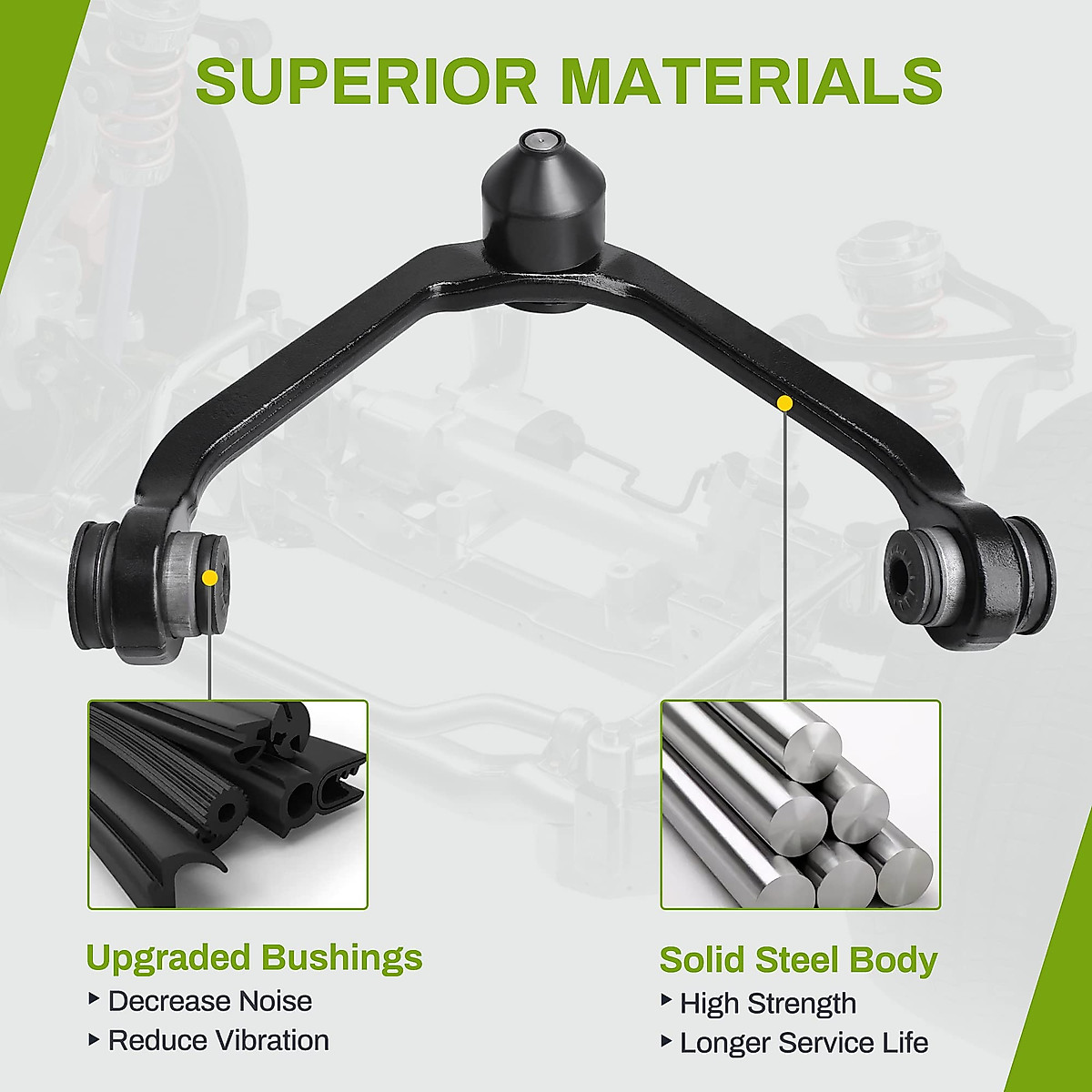 AUTOSAVER88 -Front Upper Control Arm Kit Compatible with Ford Explorer/Ranger 1995-2001, Mazda B2500/B3000/B4000 1998-2001, Mercury Mountaineer 1997-2001 -Torsion Bar Suspension Only