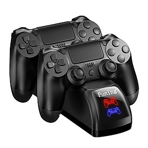 PS4 Controller Charger Dock Station,Puning PS4 Charger Station with USB Charging Cable,Dock Station Compatibility with Playstation 4/PS4 Slim/PS4 Pro Controller