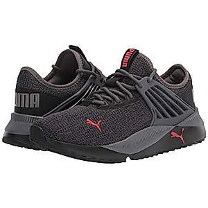 PUMA mens Puma Men's Pacer Future Sneaker, Castlerock-puma Black-high Risk Red, 11.5 US