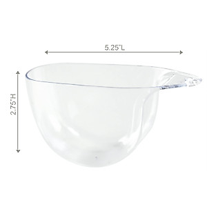 HOME-X Cereal Scoop, Plastic Scoop for Canisters and Containers of Food, Coffee, or Detergent, One-Cup Capacity, 5 1/4" L x 2" W x 2 3/4" H, Clear