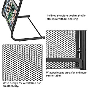 XIDIHF Floor-Standing Magazine Rack 5 Layer with Wheels Brochure Display Stand Large Newspaper Stand for Trade Show Exhibitions Office (Long 18.7 IN)