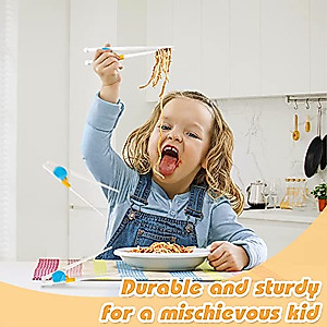HANSGO Kid Training Chopsticks, 4 Pairs Colorful Learning Chopsticks Detachable Training Chopsticks for Kids Toddler Children Left or Right Handed Dishwasher Safe