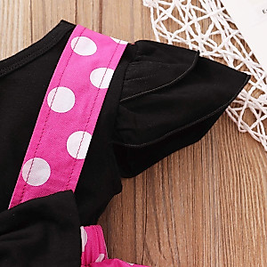 Baby Toddler Girl Polka Dots Fancy Dress Up Costume Birthday Party Tulle Dresses with Polka Dot Headband