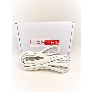 [UL Listed] OMNIHIL White 10 Feet Long AC Power Cord Compatible with Bose Wave Music System III