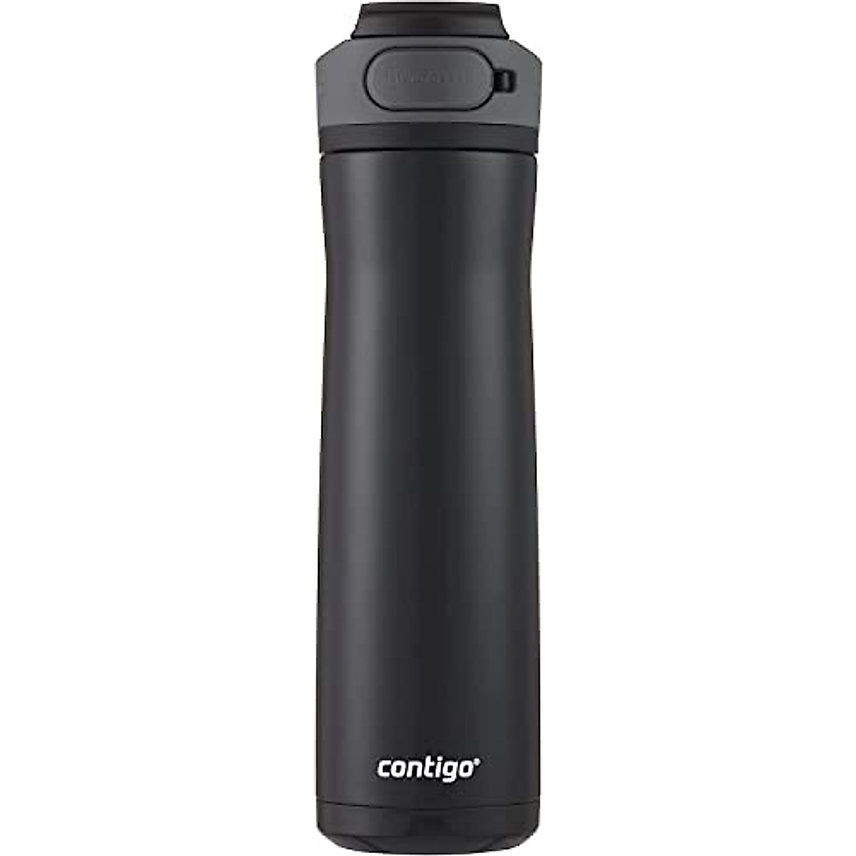 Contigo Cortland Chill 2.0 Stainless Steel Insulated Water Bottle, 24 oz, Licorice - Autoseal Spill-Proof Lid Great for On the Go - Keep Drinks Hot/Cold - Fits Most Cup Holders - Includes Carry Handle