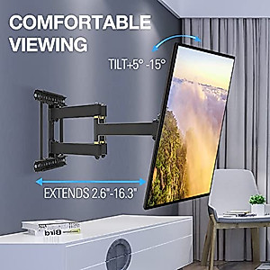 Mounting Dream TV Mount TV Bracket for Most 42-75 Inch TVs, up to VESA 600x400mm, 100 lbs, MD2632-24K and MD5425 Sound Bars Up to 15 Lbs