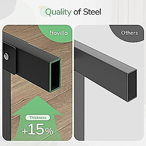 Novilla Queen Bed Frame, 14 Inch Metal Platform Bed Frame Queen Size No Box Spring Needed, Heavy Duty Steel Slat Support, Easy Assembly