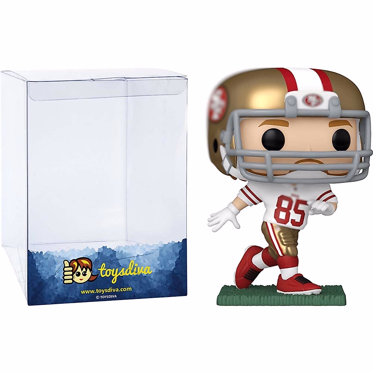 Georg e Kittle: P o p ! Football Vinyl Figurine Bundle with 1 Compatible 'ToysDiva' Graphic Protector (167-65682 - B)