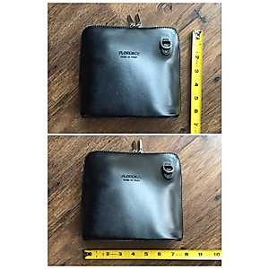 LaGaksta Small Flat Italian Crossbody Clutch Dark Brown