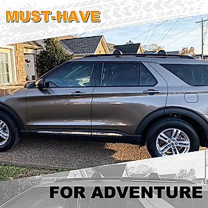 Snailfly Crossbars Customized Fit for 2020-2024 Ford Explorer Adjustable Cross Bars Roof Racks with Lock