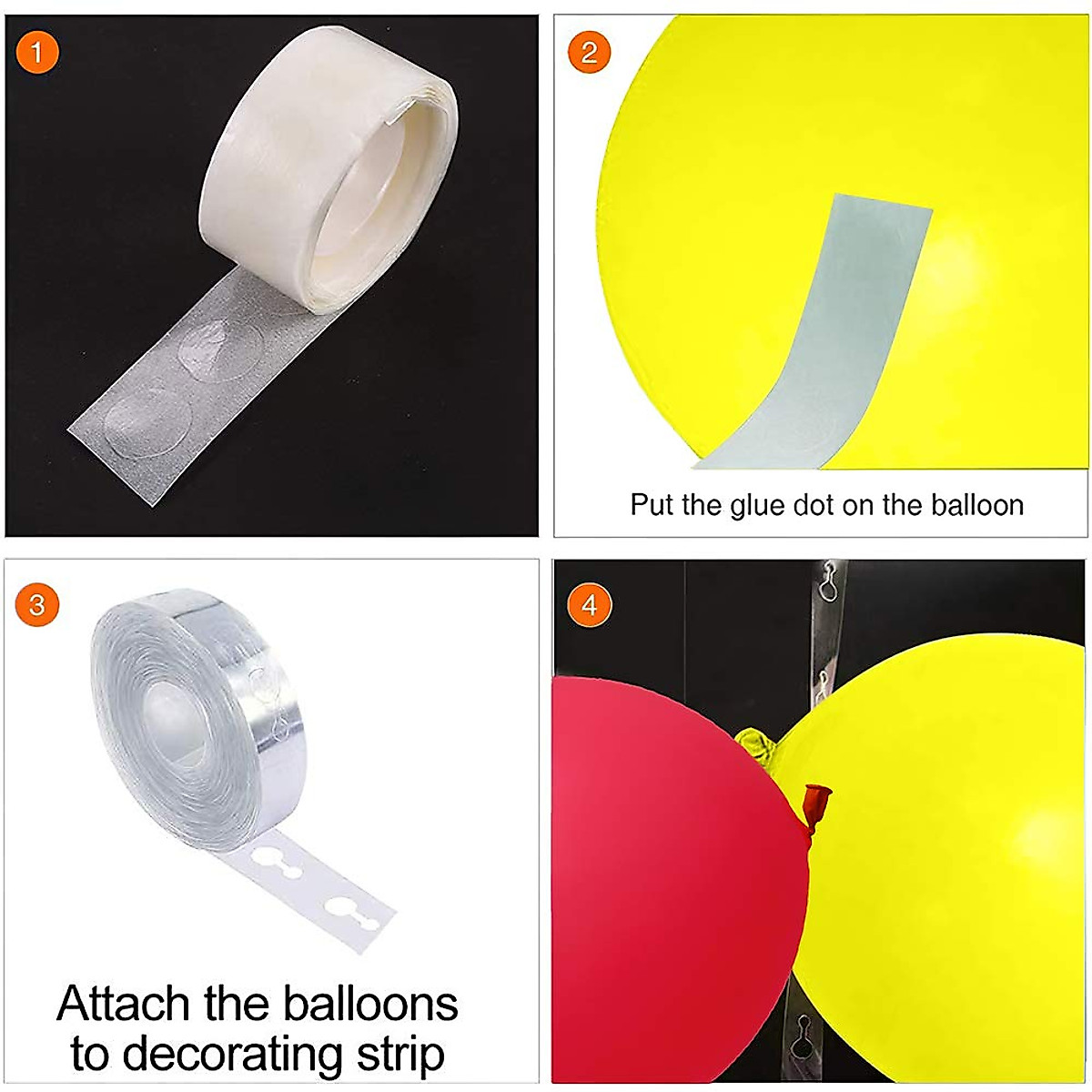 Mickey Mouse Balloons Garland Arch Kit, 100pcs Red Black Yellow Confetti Balloons for Cartoon Mouse Theme Birthday Party Supplies Decorations