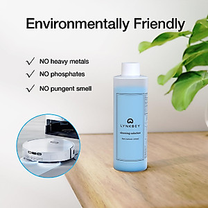 LYNKBEY Official Multi-Surface Robot Vacuum Cleaner Floor Cleaning Solution, Compatible M20 Pro Robot Vacuum and Mop Combo, 7.95oz*2 (235ml*2), Concentrate, Dilution Ratio 1:200