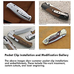 EZSMITH (Model 33 Universal Pocket Clip - (Tactical Black Finish) - Replacement Pocket Clip for Folding Knives, Cell Phones, Flashlights, Tactical Gear, Wallets, Tools