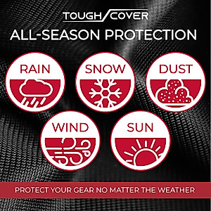 Tough Cover Snow Blower Cover - Certified Waterproof, Heavy Duty 210D Marine Grade Fabric - Universal Outdoor Protection for Snow Blower