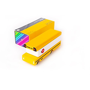 Candylab Toys - CANDYCAR® World Collection - Premium Handcrafted Wooden Car Toy - School Bus