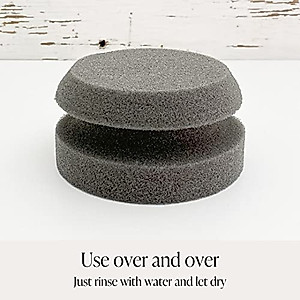 Chalk Style Painting Sponges - Set of 3-4” Round Reusable Handheld Sponge for Smooth Furniture Paint & Top Coat Application with No Brush Strokes - Washable Multi-Use Paint Applicator