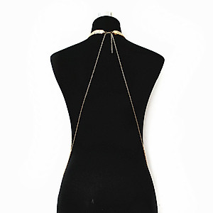 JOJO & LIN New Gold Body Chain Harness Adjustable with Fine Chain Multirow Necklace Gold Chain Necklace Chain Gold Jewelry for Women