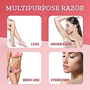 MedHelp Multipurpose Exfoliating Dermaplaning Tool for Face, Flawless Finishing Touch, Eyebrow Razor and Facial Razor for Women,With Blade Cover, 20 Count, 1 Pack of 20