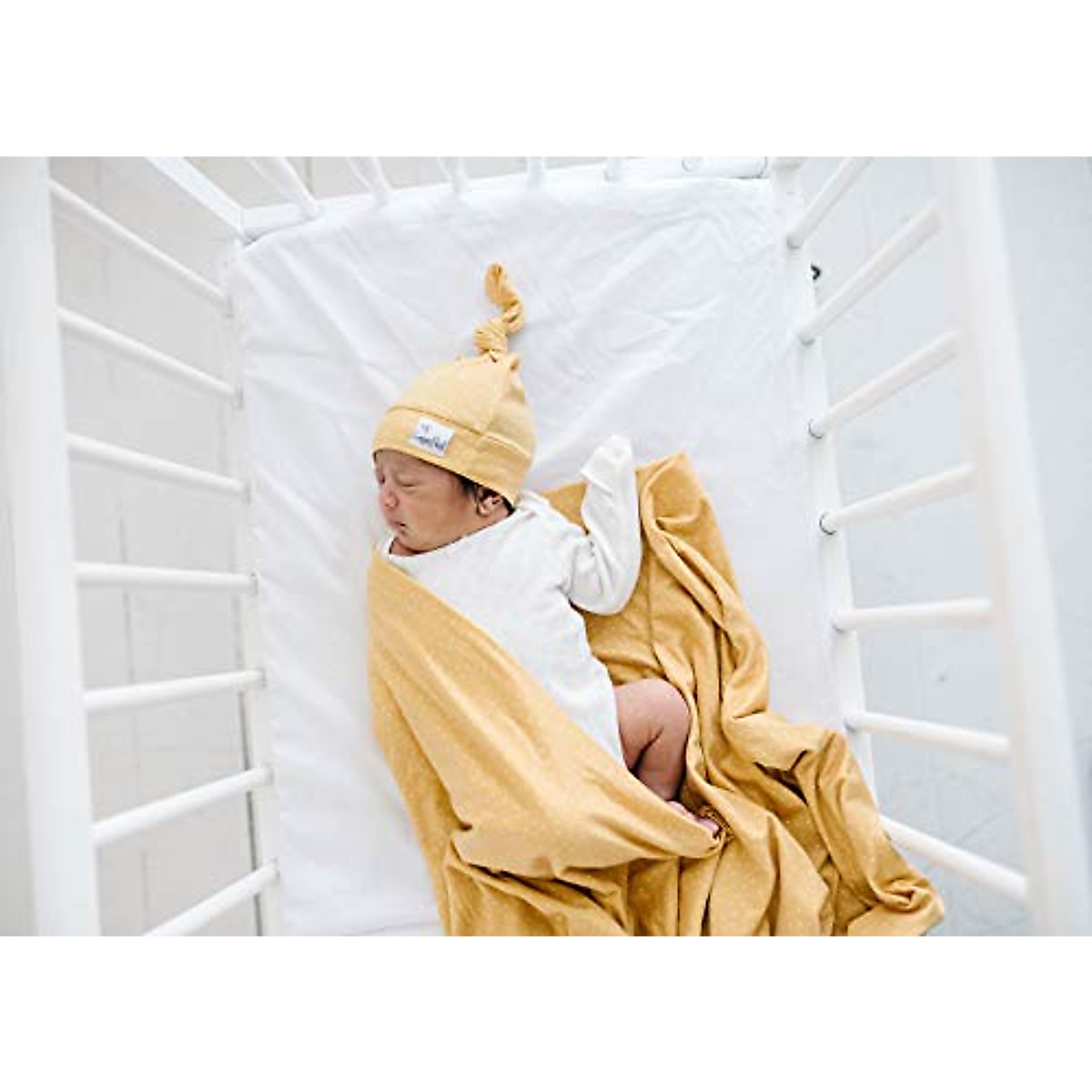 Copper Pearl Baby Swaddle Blanket - Premium Knit Baby Blanket, Large Soft Stretchy Receiving Blankets for Baby Boy and Girl, Swaddles for Newborn, Infant, and Toddler (Marigold)