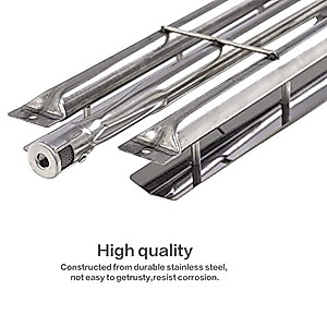 Derurizy Stainless Steel Burner Tube Gas Grill Replacement Parts for Select Viking VGBQ 41 in T Series, VGBQ 53 in T Series, VGBQ 53" T Series and Other Grill Models, 21.875" x 6.125", Pack of 3