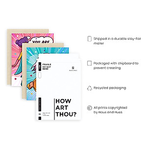 HAUS AND HUES Posters for Teen Girls Room - Set of 4 Supergirl Inspirational Wall Art Prints Cute Girl Wall Decor | Positive Affirmation Bedroom Superhero Motivational Wall Art (8"x10", UNFRAMED)