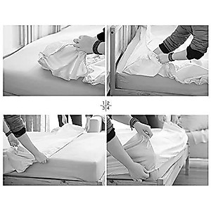 Cotton Sheets Set Navy Blue Solid Extra Long-staple Cotton 400 Thread Count Bedsheets, 72X80 Inch RV King Sheet set, Fits Mattress 16'' Deep Pocket Soft & Sateen Weave 4 Piece Sheets and Pillowcases