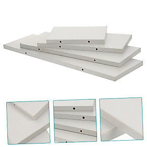 WATIIFUFU 1 Set Wall Bracket Shower Shelves Bathroom Floating Shelf Floating Bookshelves Corner Wall Shelf Bookshelf Wall Mount Modern Floating Shelf Storage Rack Wood White Wall-Mounted