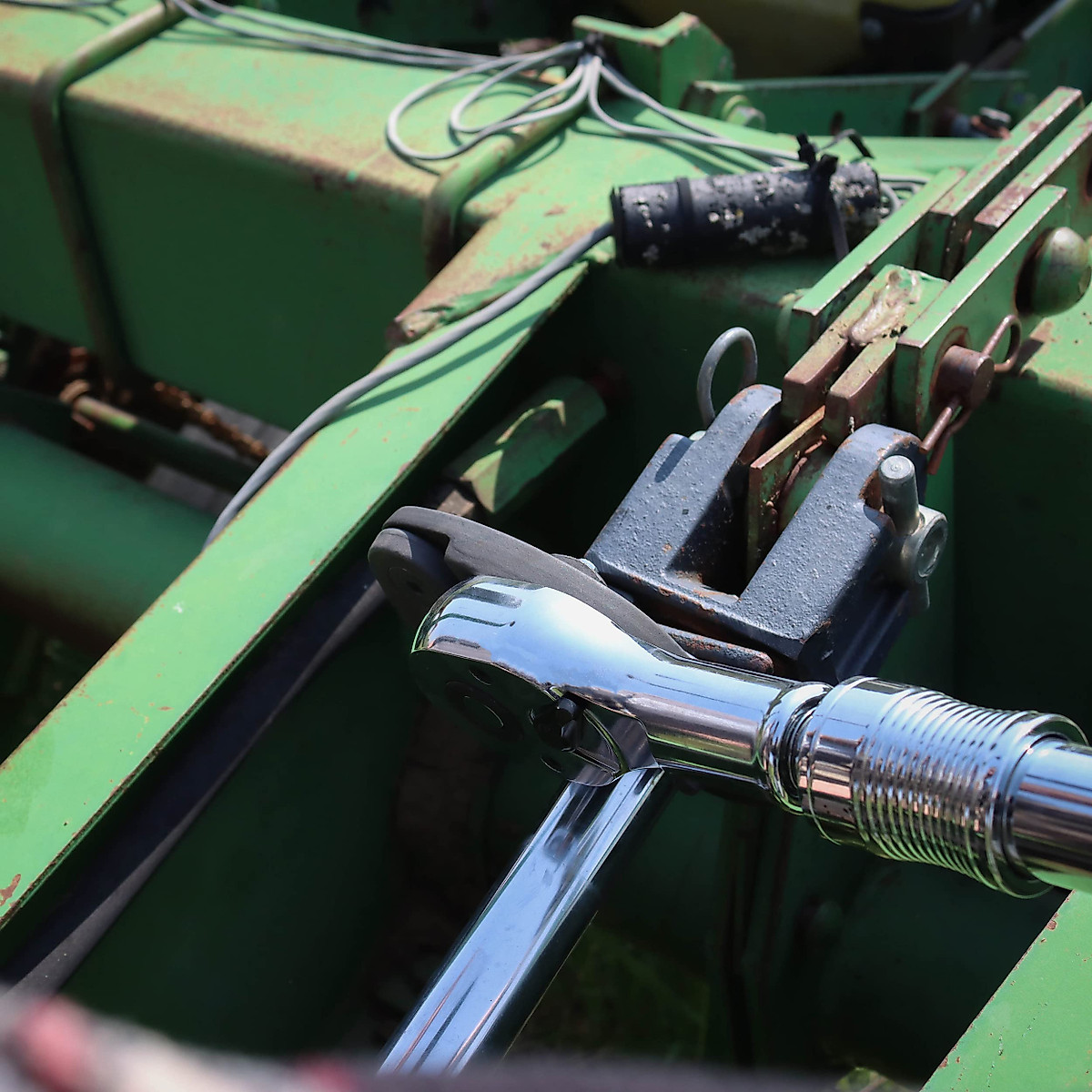 ABN Adjustable Gland Nut Wrench – 3/4in Drive Small Universal Hydraulic Cylinder Spanner Wrench, 2 to 6in Capacity