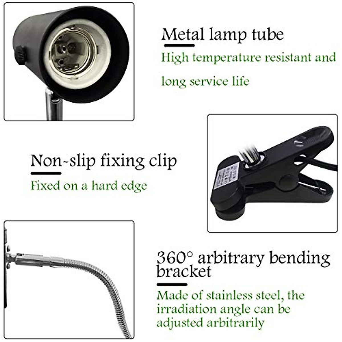 GABraden Reptile Pet Coop Heater 50W Safer Than Brooder Lamps Used for Rabbits, Chickens, Hamsters and Other Small Animals (Black)