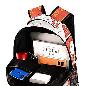 Red Lucky Cat Kids School Backpack Teens Casual Daypack for Preschool Kindergarten Travel