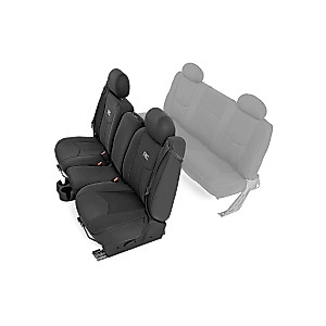 Rough Country Front Neoprene Seat Covers for Chevy/GMC 1500 (1999-2006) - UV & Water Resistant Silverado Seat Covers, Foam Padded Seat Covers for Trucks - Front Truck Seat Covers