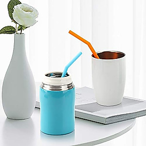 Reusable Silicone Straws for Toddlers & Kids - 12 pcs Flexible Short Drink 6.7" Straws for 6-12 oz Yeti/Rtic/Ozark Tumblers & 4 Cleaning Brushes - BPA free, Eco-friendly,no Rubber Tast