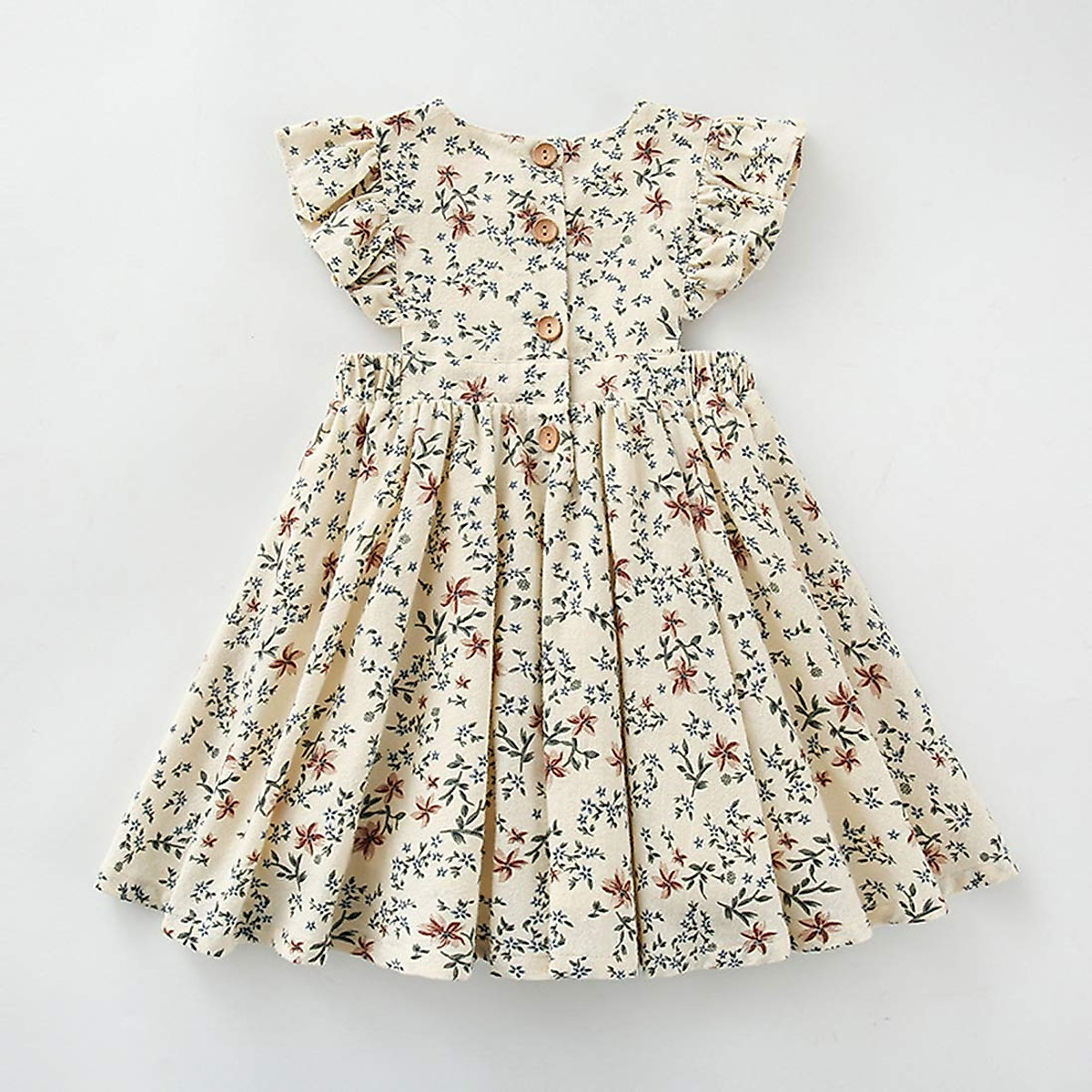 Colorful Childhood Baby Girls Dress Toddler Girls Flare Lace Trim Princess Party Dress (4-5T, Floral)