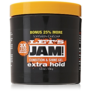 SoftSheen-Carson Let's Jam! Shining and Conditioning Gel - Extra Hold, Bonus Size, 5.5 oz