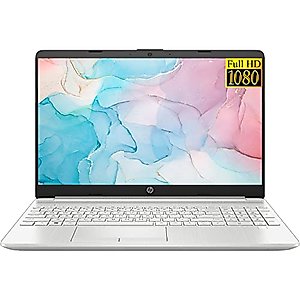 HP 15.6 Laptop, FHD 1080P IPS Display, 11th Gen Intel Core i3-1115G4, 8GB DDR4 RAM, 256GB PCIe SSD, HDMI, WiFi, Bluetooth, Finger Print Reader, Win10 Home, Silver (HP Notebook Laptop 2022 Model)