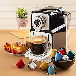 Mixpresso Espresso Machine for Nespresso Compatible Capsule, Single Serve Coffee Maker Programmable Buttons for Espresso Pods, Premium Italian 19 Bar Pressure Pump 23oz, Small Espresso Machine 1400W