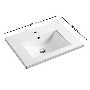 Dowell Single Bathroom Vanity Basin - Parent (1-3/8 Thickness, 24 x 18)
