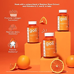Goli Nutritional Supplement, SuperFruits Beauty Gummy Vitamin - 60 Count - Collagen-Promoting Ingredients - Mixed Fruit, Vegan, Plant-Based, Non-GMO, Gluten-Free & Gelatin Free